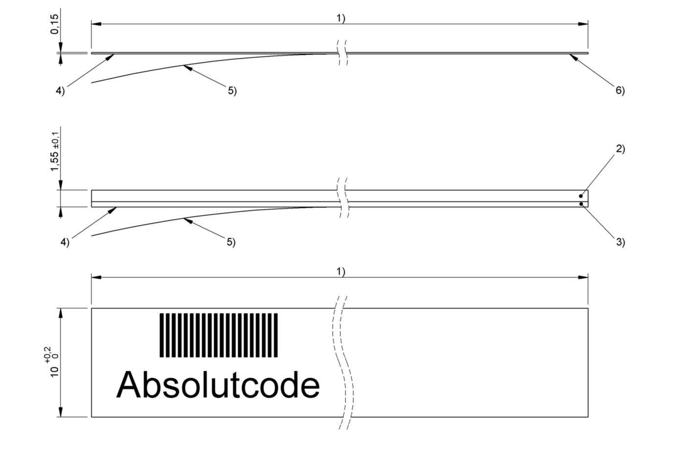 BML052T (BML-M02-A55-A3-M0100-E) Magnetkodierte Maßkörper - BALLUFF