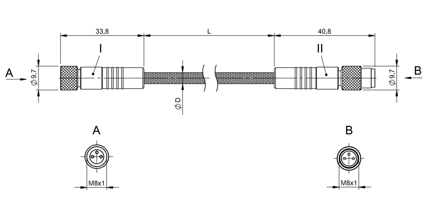 BCC0F75 (BCC W313-W313-30-300-FW9334-003) Double-ended cordsets - BALLUFF