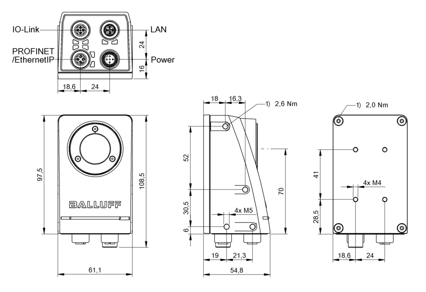 BVS002A (BVS SC-M1280Z00-30-000) SmartCamera for machine vision - BALLUFF