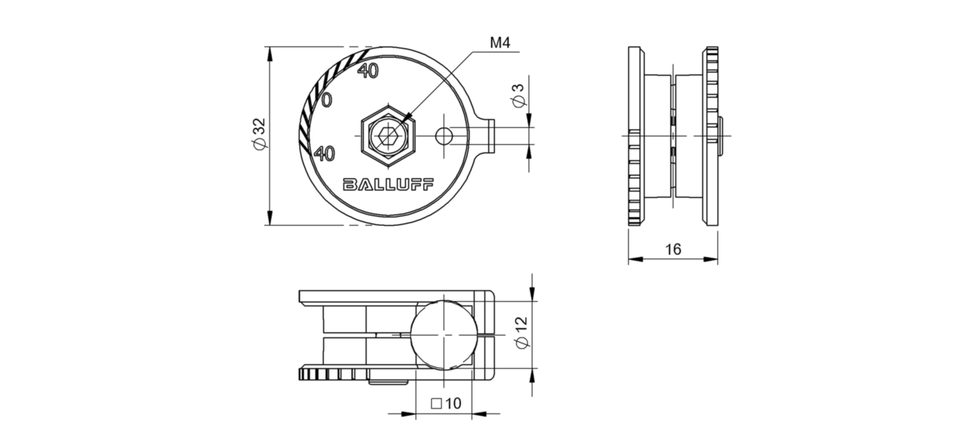 BAM0304 (BMS CS-M-D12-S6K-01) Mounting bracket for photoelectric ...