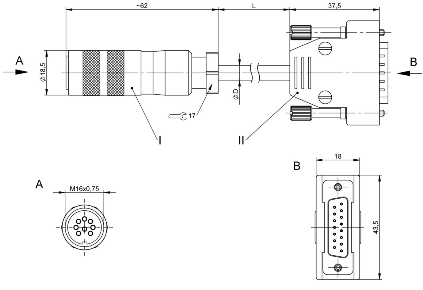 BCC0L41 (BCC M558-D37F-A0-746-PS0825-250) 連接導線 - BALLUFF