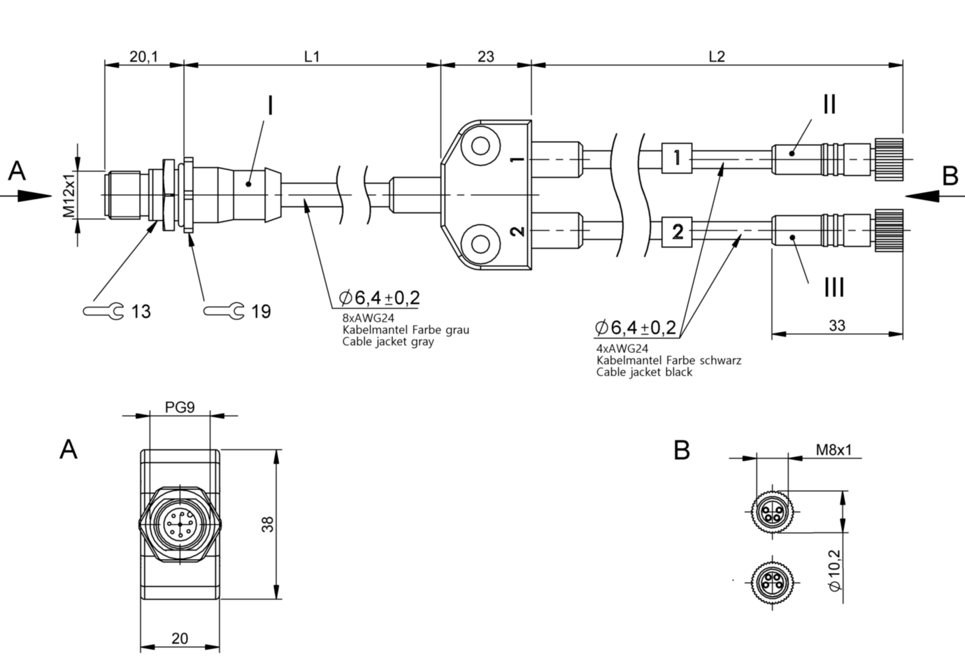 BCC0LT6 (BCC M418-M314-M314-U3110-003/003) Y-splitters - BALLUFF