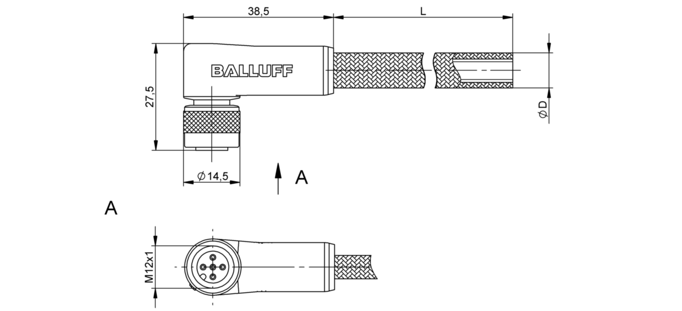 BCC0F69 (BCC W425-0000-1A-003-FW9434-050) 단방향 코드세트 - BALLUFF