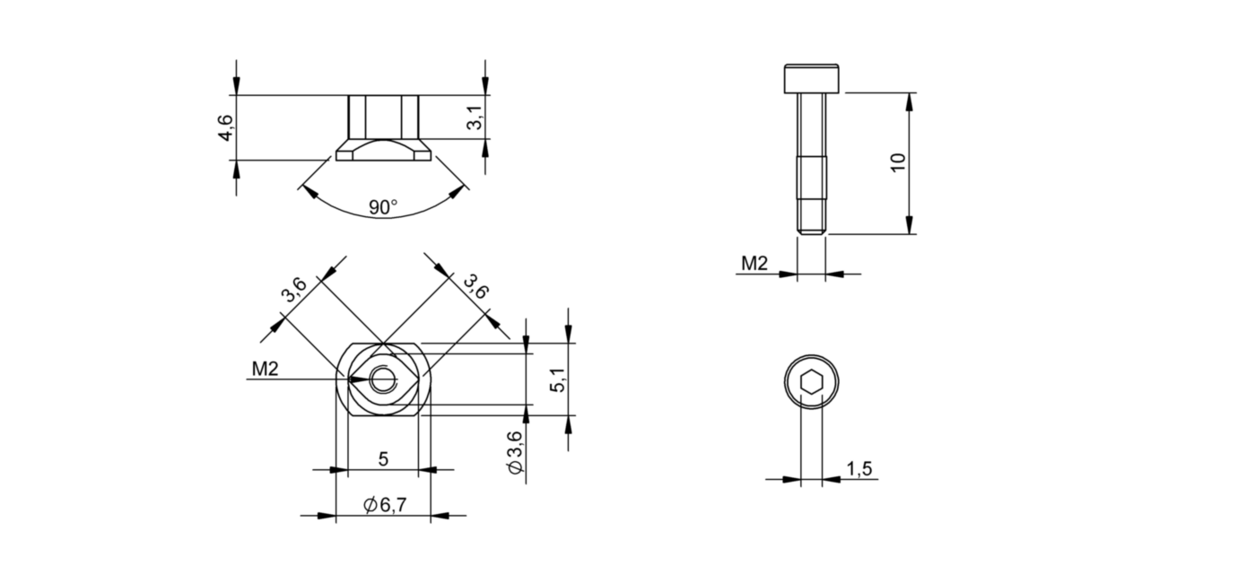 BAM0426 (BAM MC-MP-056-01-4-T5) Mounting brackets for magnetic sensors ...